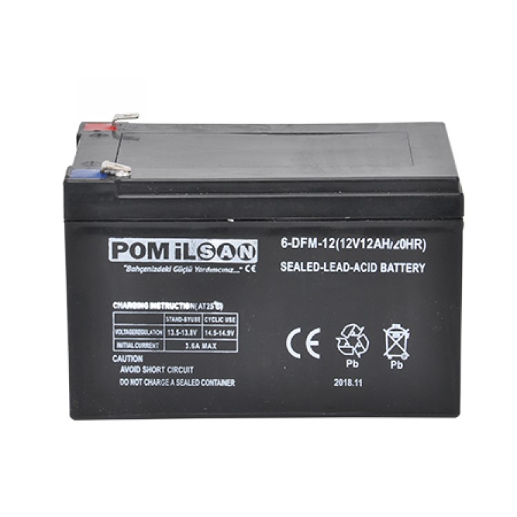 Pomilsan Akülü İlaçlama Pompası Akü 12V. 12AH. PMS-35 - PMS-35