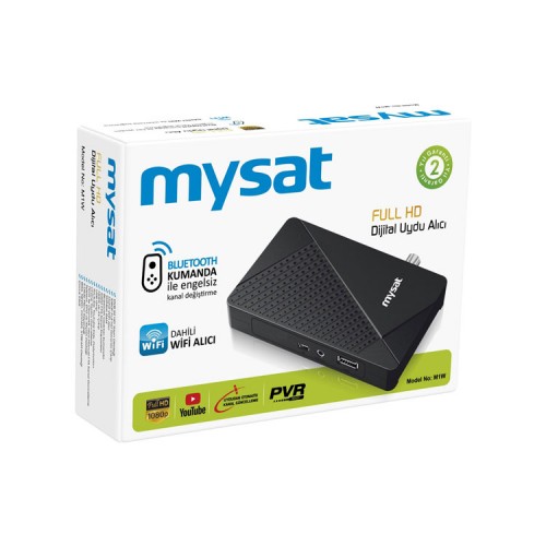 Mysat M1-W Bluetooth Kumanda, Dahili Wifi Full HD Dijital Uydu Alıcısı ...