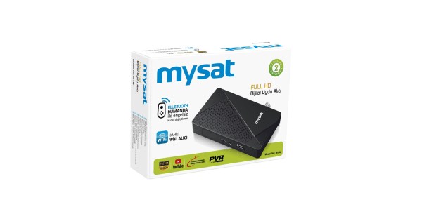 Mysat M1-W Bluetooth Kumanda, Dahili Wifi Full HD Dijital Uydu Alıcısı ...